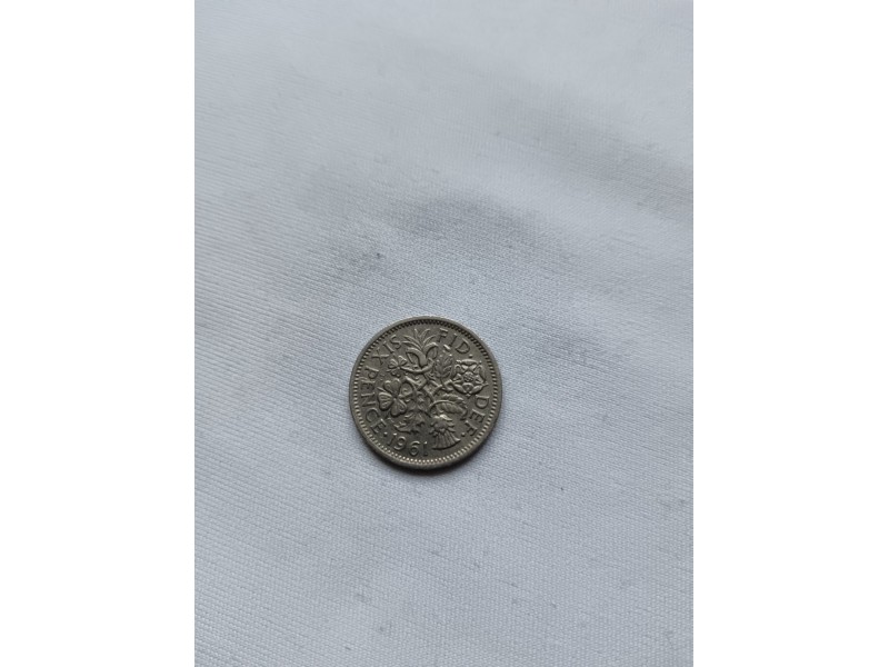 Велика Британија 6 пенија,1961 год.