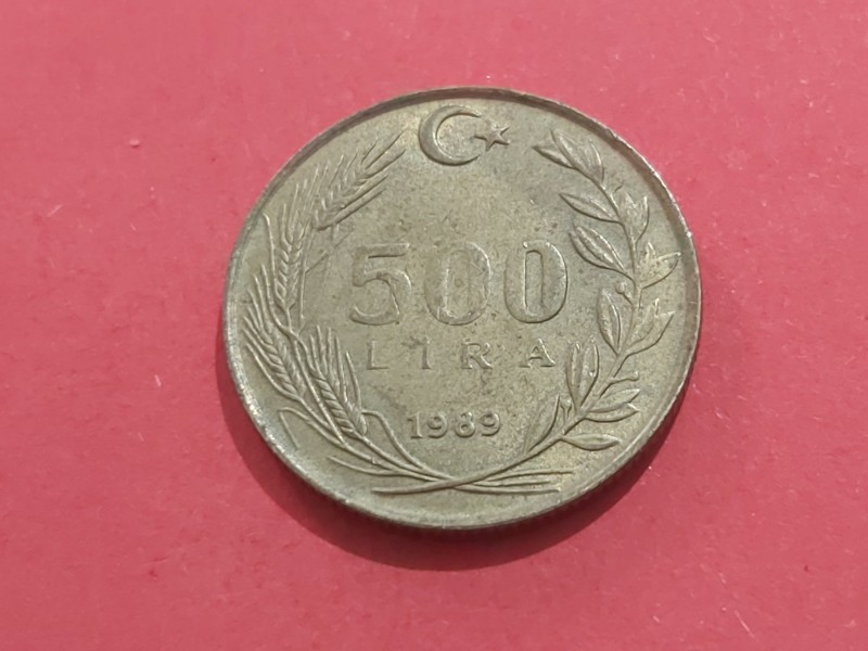 Turska - 500 lira 1989 god
