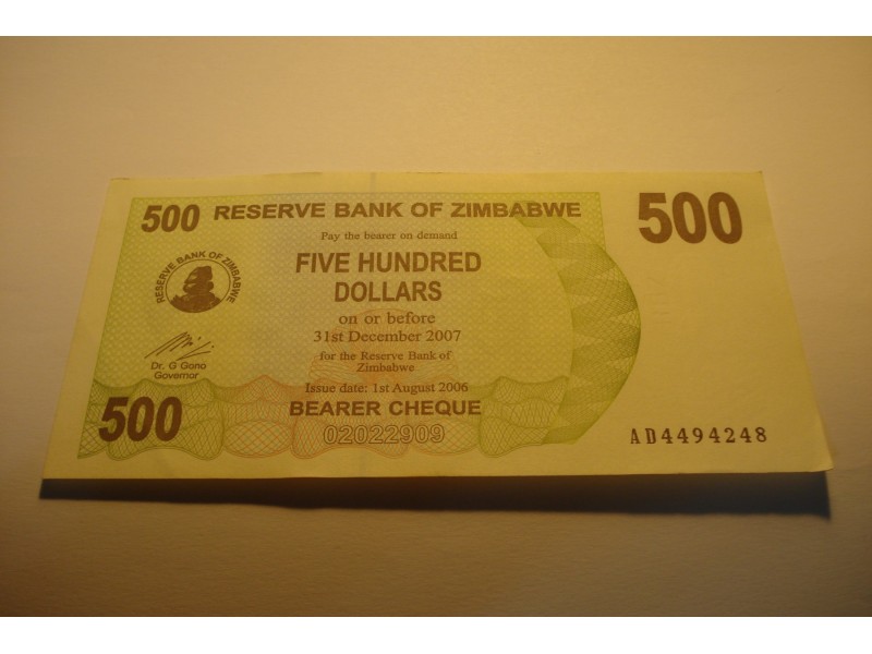 ZIMBABVE - 500 DOLARA - 2007
