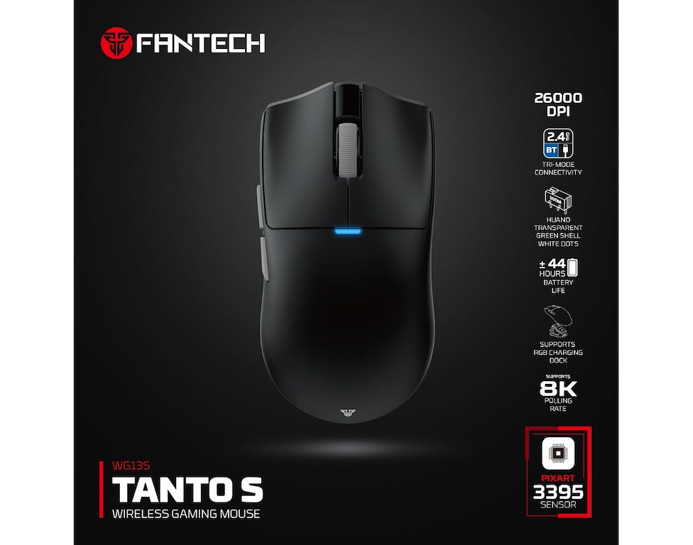 Mis Wireless Gaming Fantech WG13S Tanto S crni