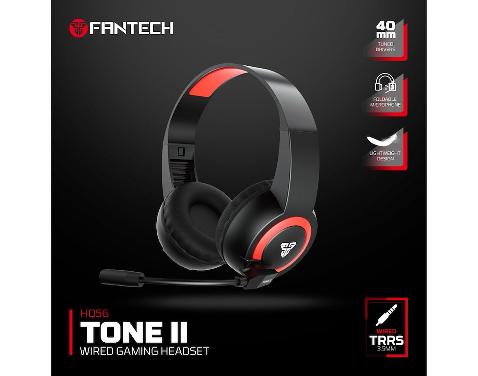 Slusalice Gaming Fantech HQ56 Tone II crne