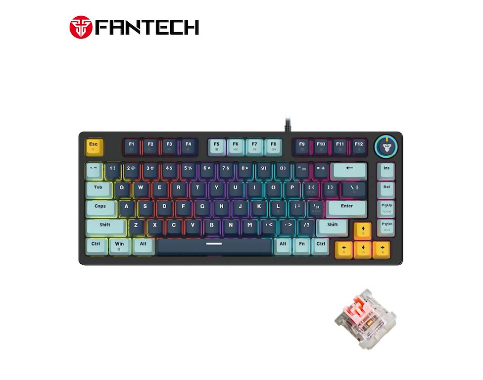 Tastatura Mehanicka Gaming Fantech MK875 RGB Atom 81 Navy (rosie switch)