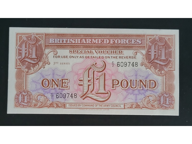 BRITISH ARMED FORCES, 1£, 3th series, 1956, UNC
