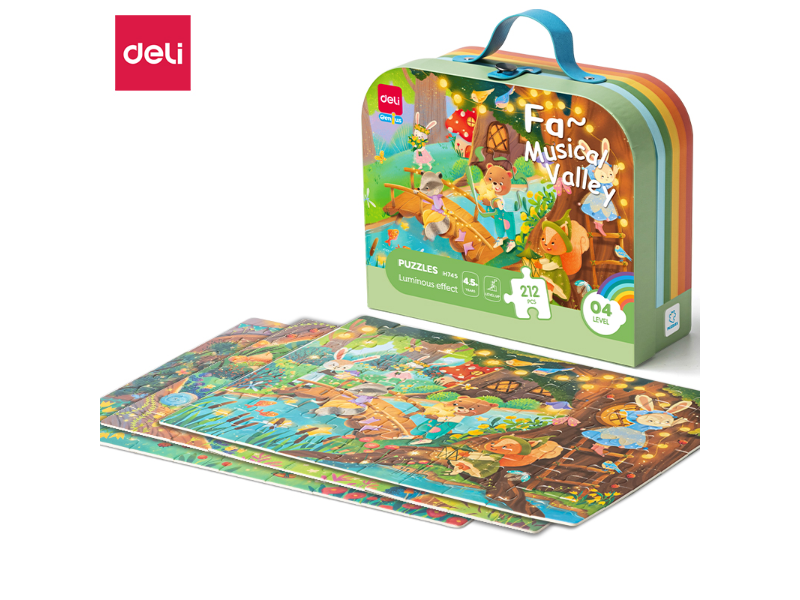 PUZZLE KOFERČE DELI
4 NIVO (SIJAJU U
MRAKU) EH745