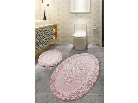 L`ESSENTIEL MAISON Set 2 prostirke za kupatilo Piante Oval Pink