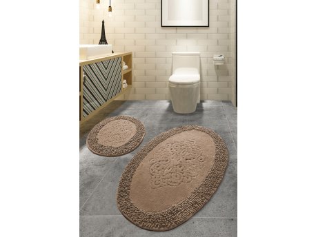 L`ESSENTIEL MAISON Set 2 prostirke za kupatilo Piante Oval Beige