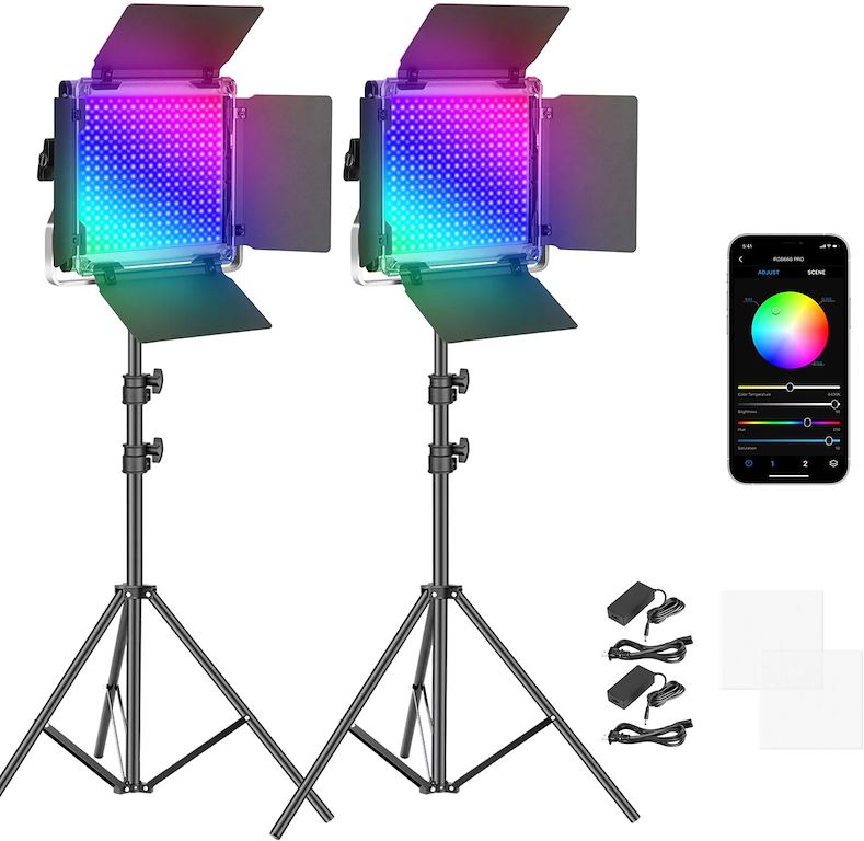 Neewer 660 PRO II, 2x 50 watt RGB LED rasvetni komplet sa stalkom
