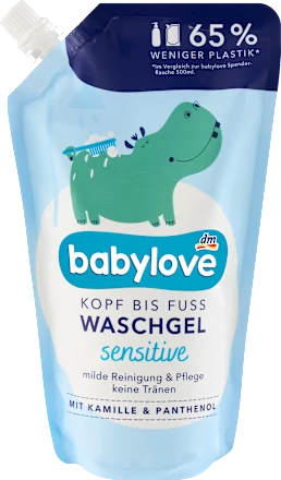 babylovesensitive gel za kupanje beba - dopuna, 500 ml