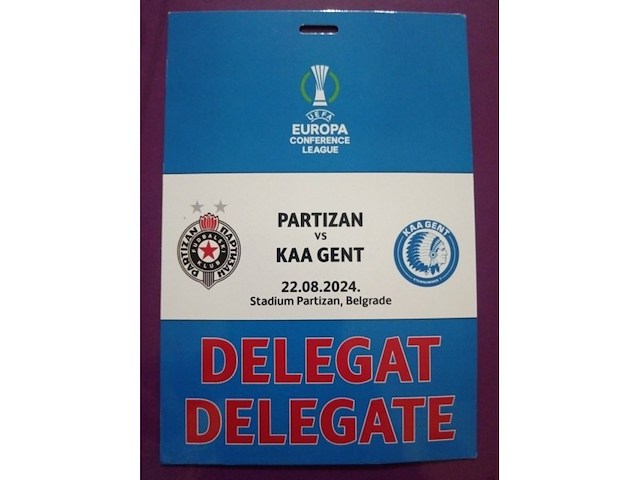 Partizan - Gent 22.08.2024. akreditacija delegata