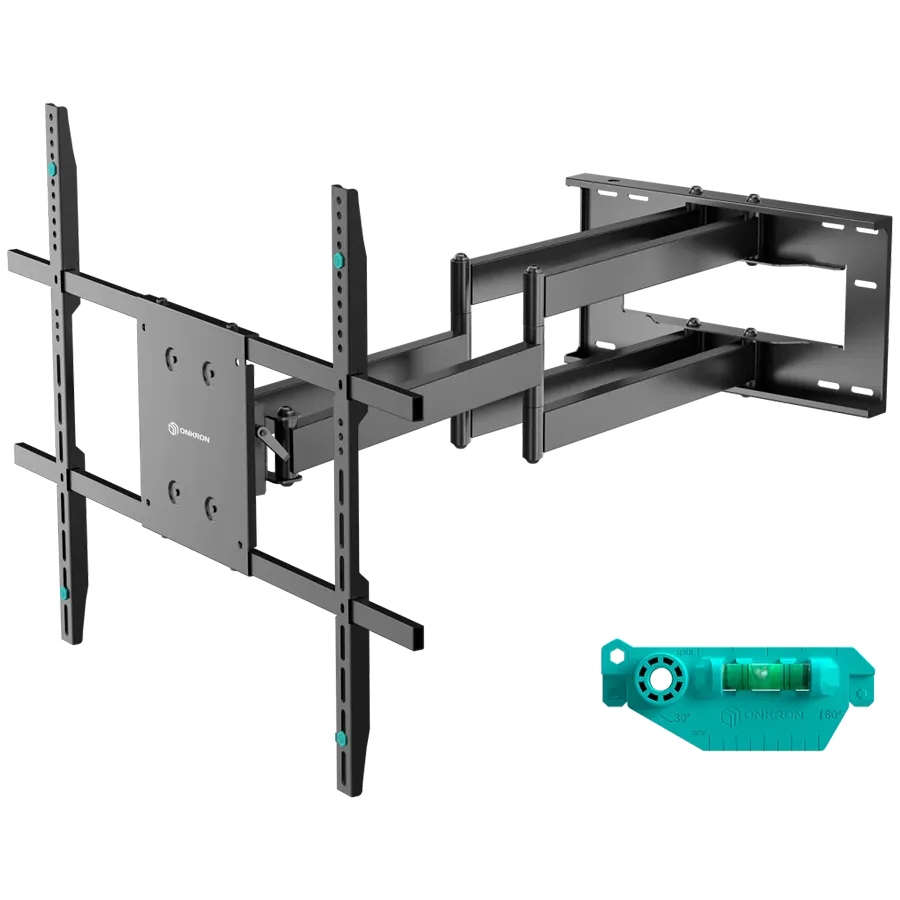 ONKRON Full Motion TV Wall Mount for 42" to 110-inch Screens up to 100 kg, Black