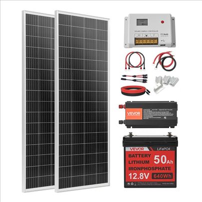 Kompletan set solarnih panela od 200W, 2x100W