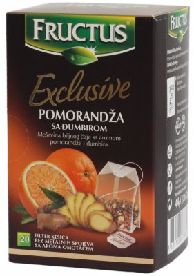 ČAJ CRVENA POMORANDŽA&ĐUMBIR EXL FRUCTUS 44G