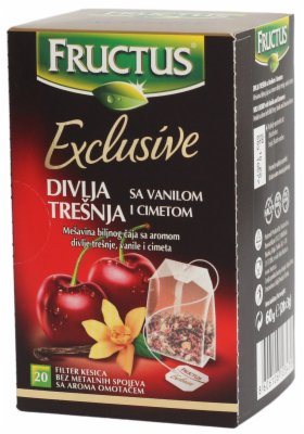 ČAJ DIVLJA TREŠNJA&VANILA&CIMET EXL FRUCTUS 60G