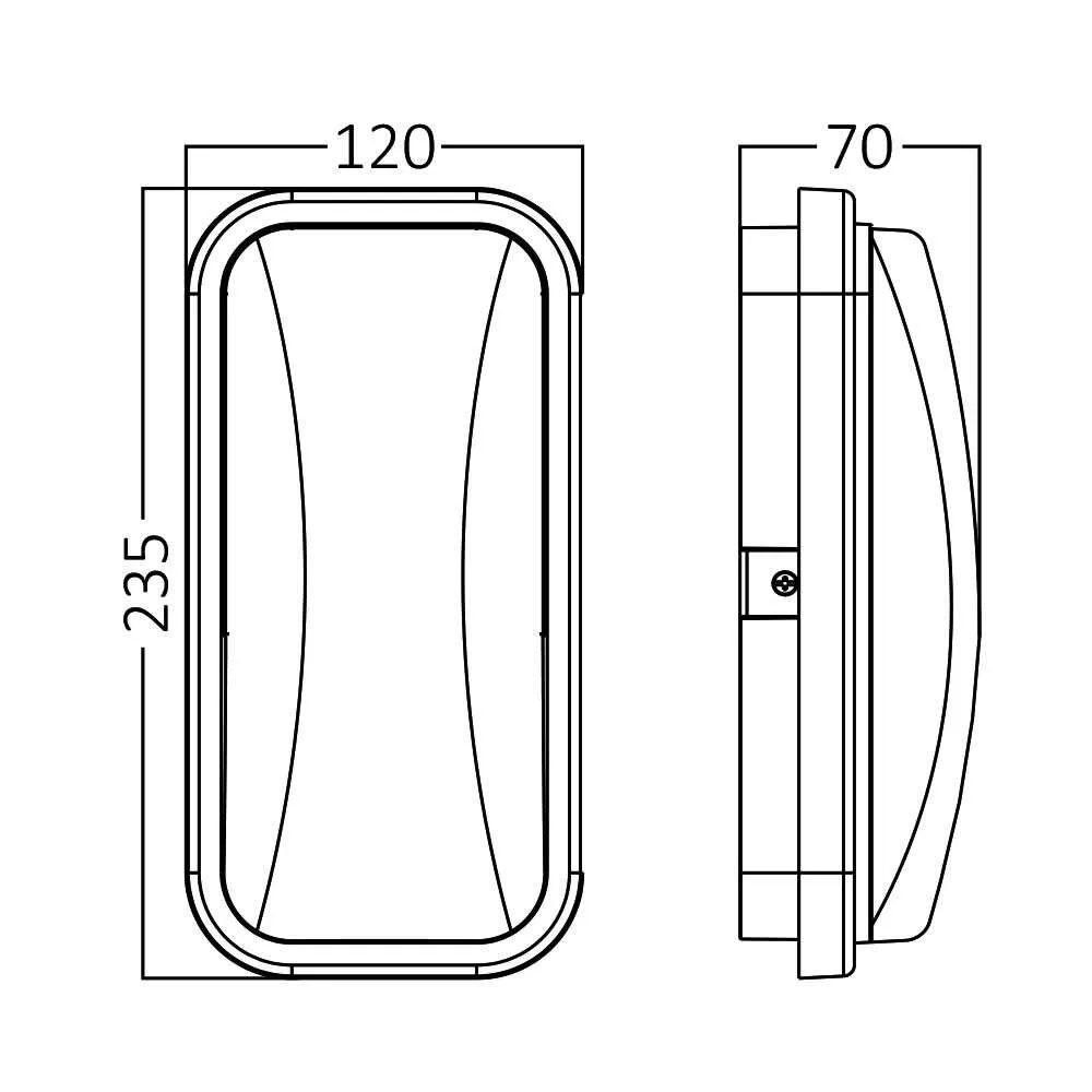 WALLS C ELP SIVA 15W 3000K IP65 WALL LIGHT