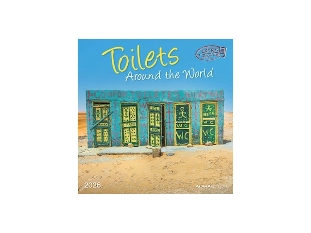 Zidni kalendar 2026 - Toilets Around the World, 30x30 cm