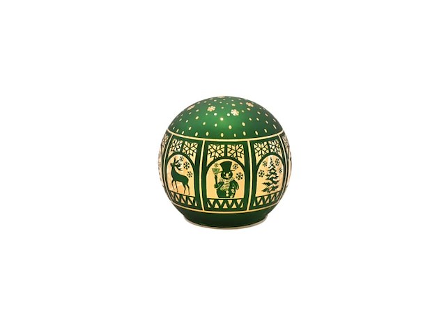 Novogodišnja stona LED lampa - Regal Tidings, Light Up Globe Christmas Windows, Green