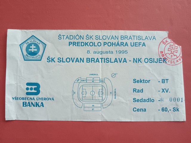 Slovan Bratislava-Osijek 8.8.1995