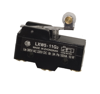 Mikro taster, 1 X ON/OFF, 10A/250V, sa točkićem, 42mm ručica