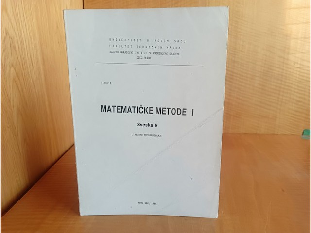 Matematicke Metode - Linearno programiranje