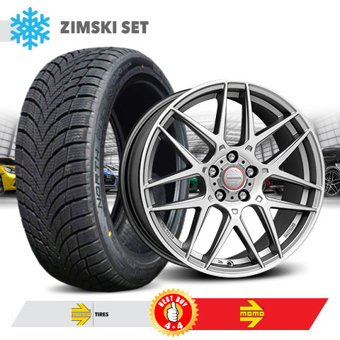 225/45 R18 SET Z MOMO + MOMO COM TS POL 5/112