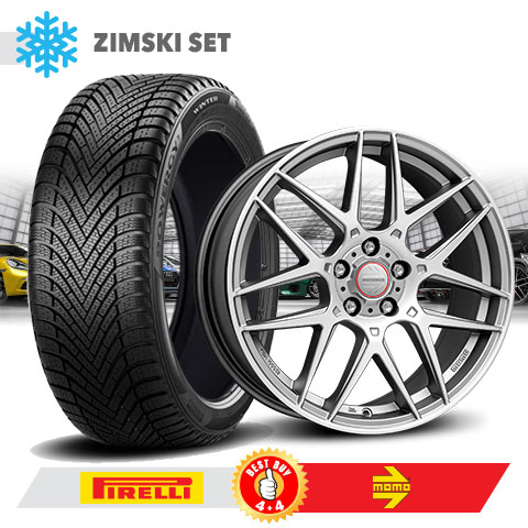 215/65 R17 SET Z PIRELLI + MOMO COM TS POL 5/114.3