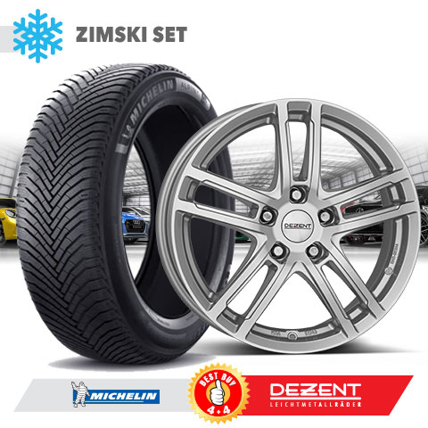 215/65 R16 SET Z MICHELIN + DEZENT TZ SIL 4/108
