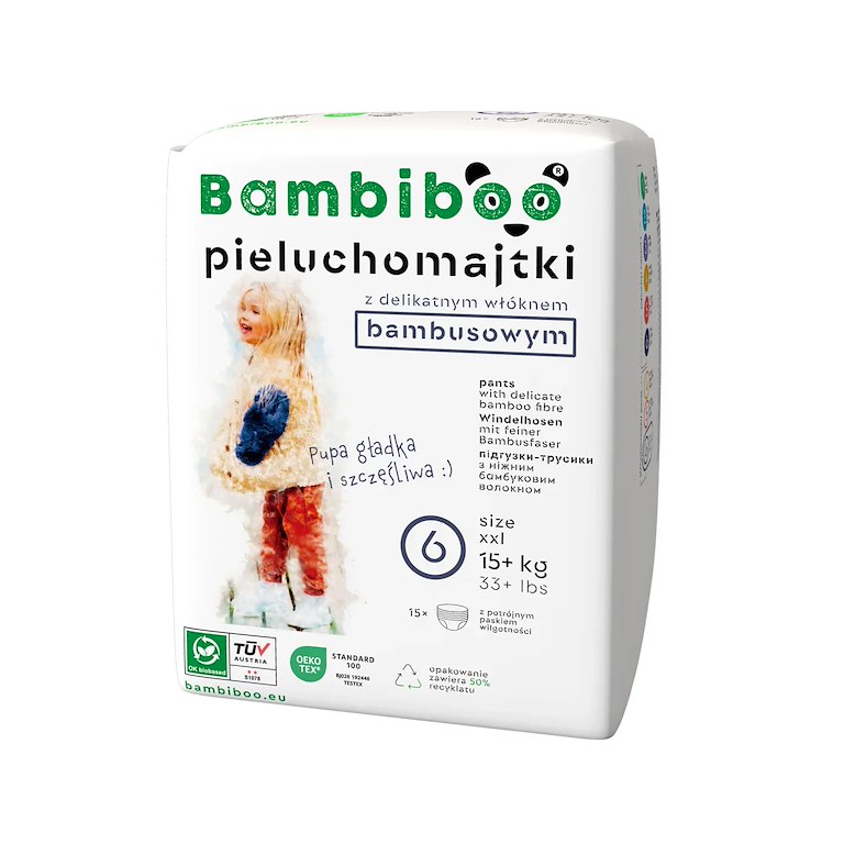 Bambiboo PANTS pelene Veličina 6 XXL ( 15+ kg) 15 komada
