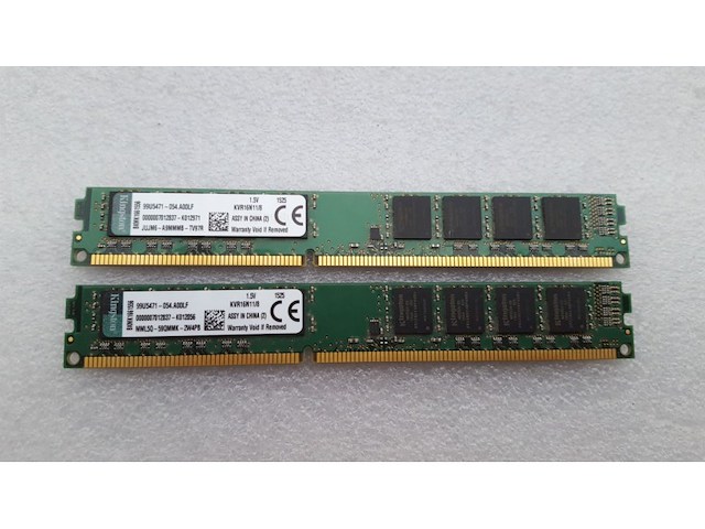 16Gb DDR3 Kingston 1600MHz uparene LOW Profile