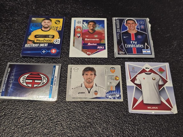 21 sličica Liga šampiona Panini razno