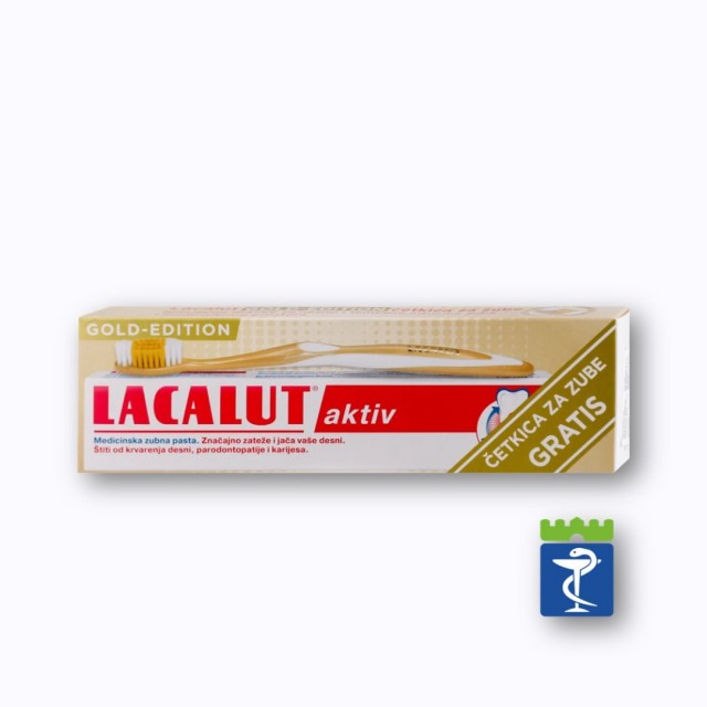 LACALUT AKTIV PASTA ZA ZUBE 75ML + ČETKICA ZA ZUBE