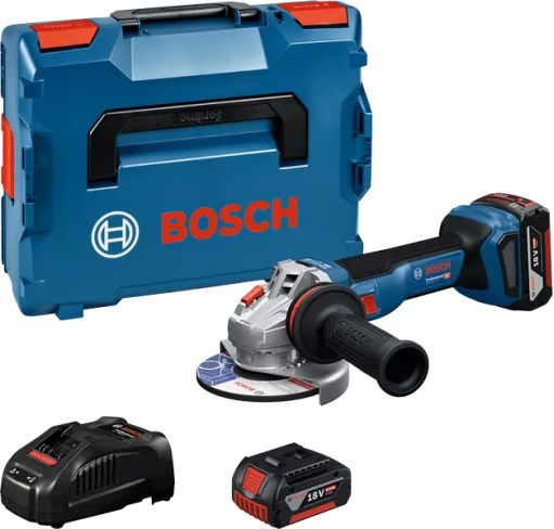 Bosch GWS 18V-11 S akumulatorska ugaona brusilica, sa 2x5.0Ah baterije i punjačem, 06019N4002