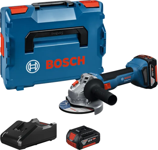 Bosch GWS 18V-8 akumulatorska ugaona brusilica, sa 2x4.0Ah baterije i punjačem, 06019N9002