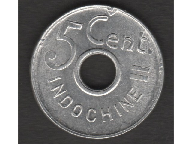 5 Cents (grooved edge) - 1943 - French Indochina