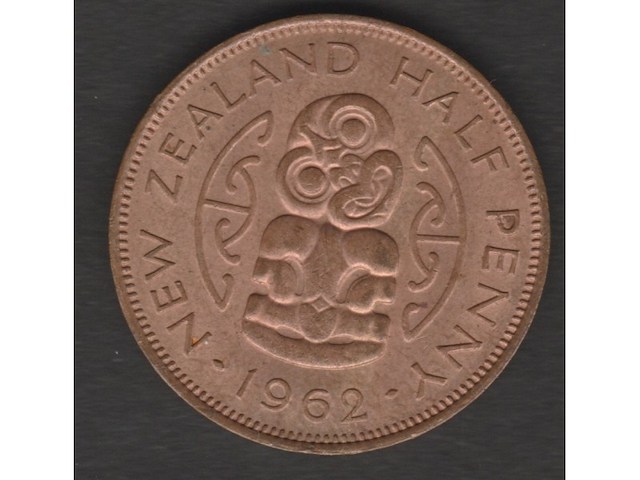 ½ Penny - 1962 - New Zealand, Novi Zeland