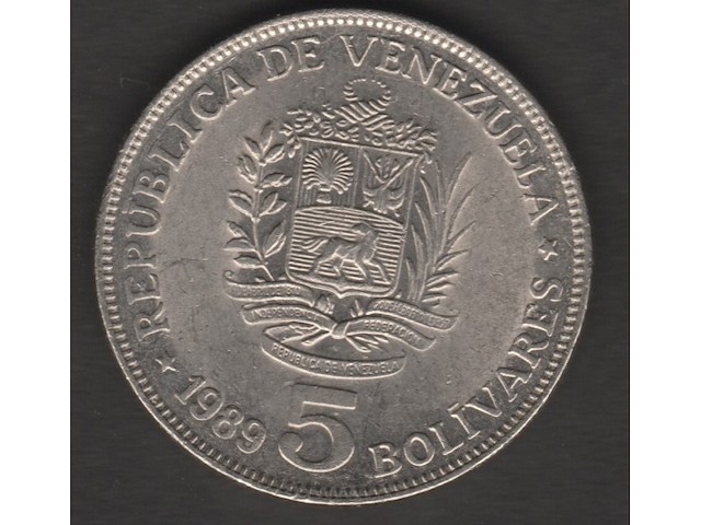 5 Bolivares - 1989 - Venecuela, Venezuela