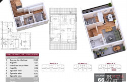 Troiposoban stan sa parking mestom, novogradnja