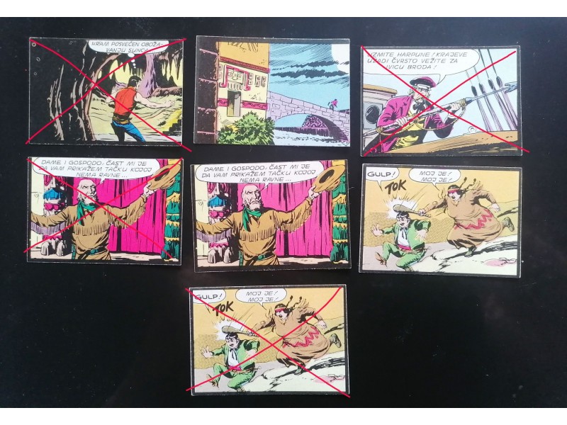 3 žive nelepljene original sličice Zagor