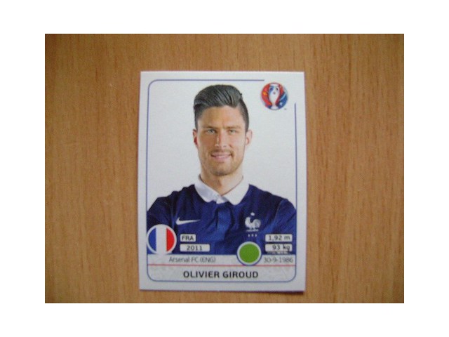 Euro 2016 Panini sličica broj 033 33