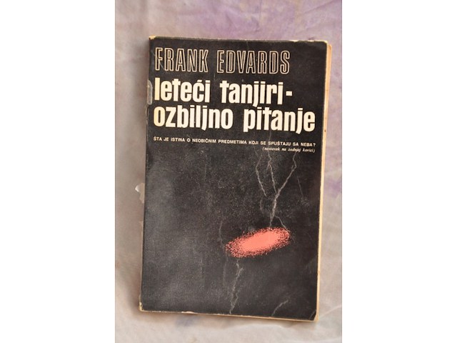 Leteci tanjiri ozbiljno pitanje