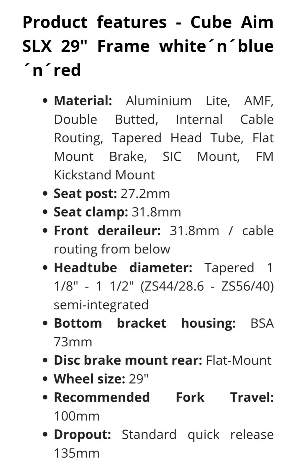 Cube aim slx 2026 XXL