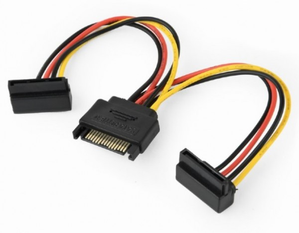 Cablexpert Kabl naponski Cablexpert SATA 1na2 M/F CC-SATAM2F-02 pod uglom