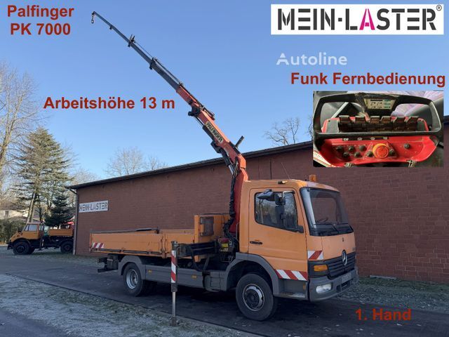 Mercedes-Benz 815 Pritsche Palfinger PK 7000 13 m Funk + AHK kamion s ravnom platformom