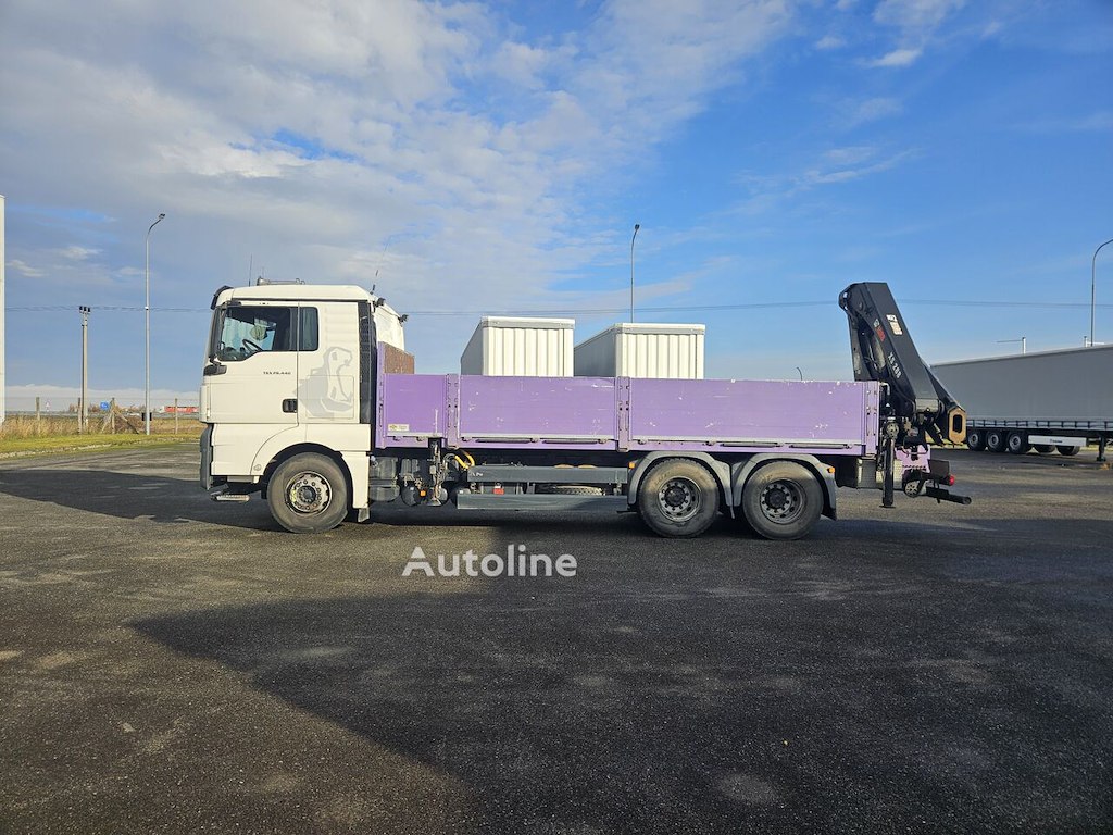 MAN TGX 26.440 hydraulická ruka HIAB 288 - 4 HIDUO kamion s ravnom platformom