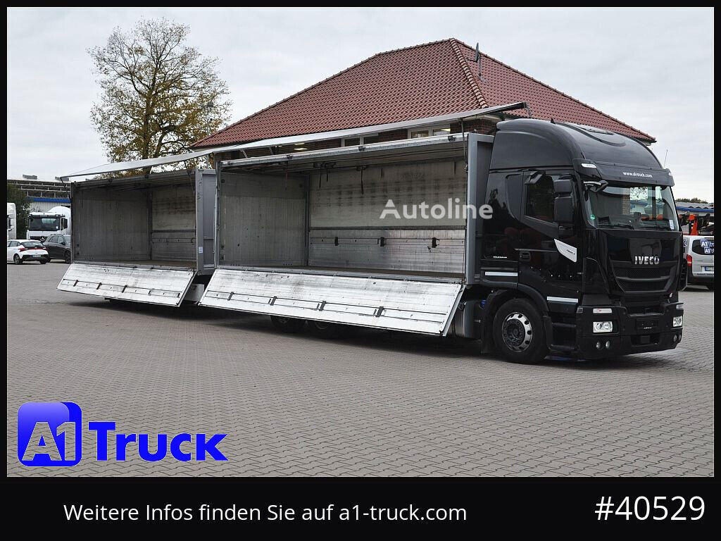 IVECO Stralis 460, Orten Schwenkwand LBW, Lenkachse kamion furgon + prikolica furgon