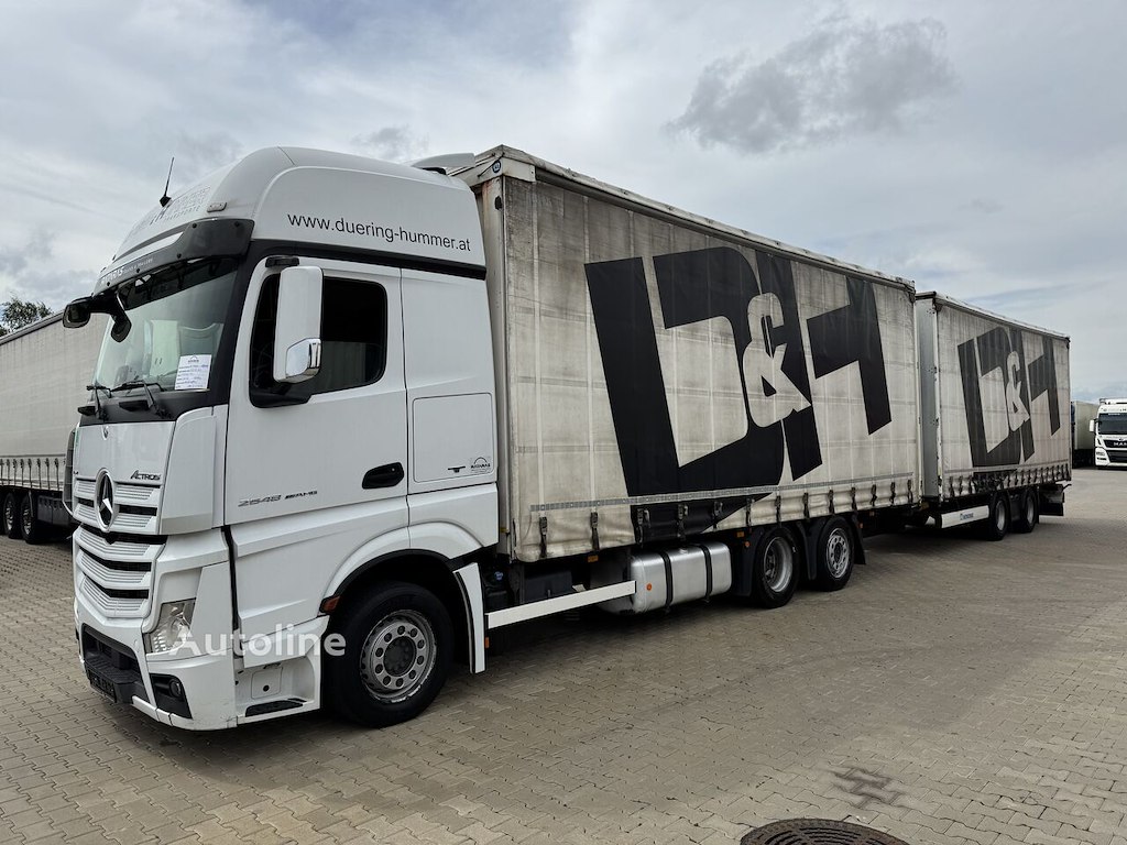 Mercedes-Benz ACTROS 2648 kamion sa klizna zavesa cerada + prikolica sa kliznom ceradom