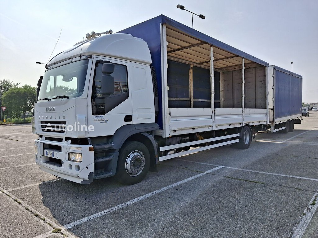 IVECO Stralis 330 kamion sa klizna zavesa cerada + prikolica sa kliznom ceradom