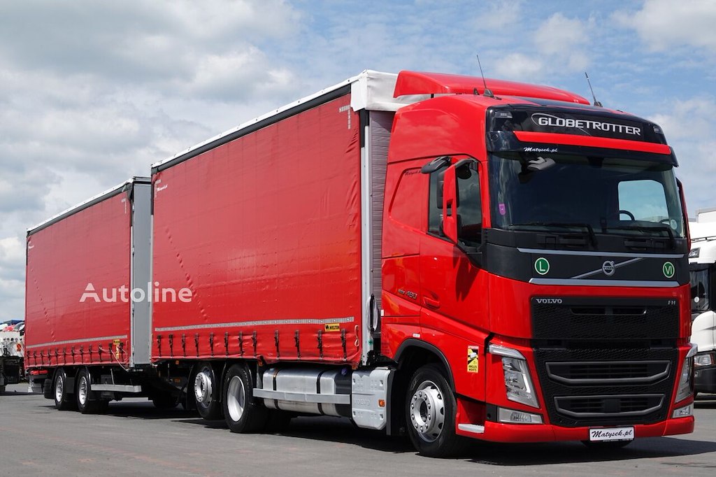 Volvo FH 460 I-SAVE / I-PARK COOL kamion sa klizna zavesa cerada + prikolica sa kliznom ceradom