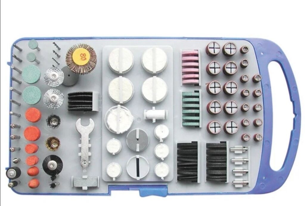 Burgije za bijaks razne 160 kom - Nastavci za poliranje razni -