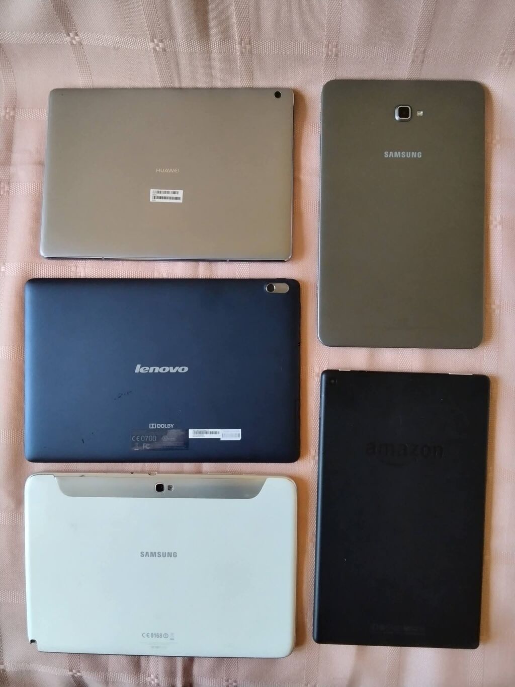 Lot tablet računara – 5 komada - Huawei tablet (srebrni, metalno