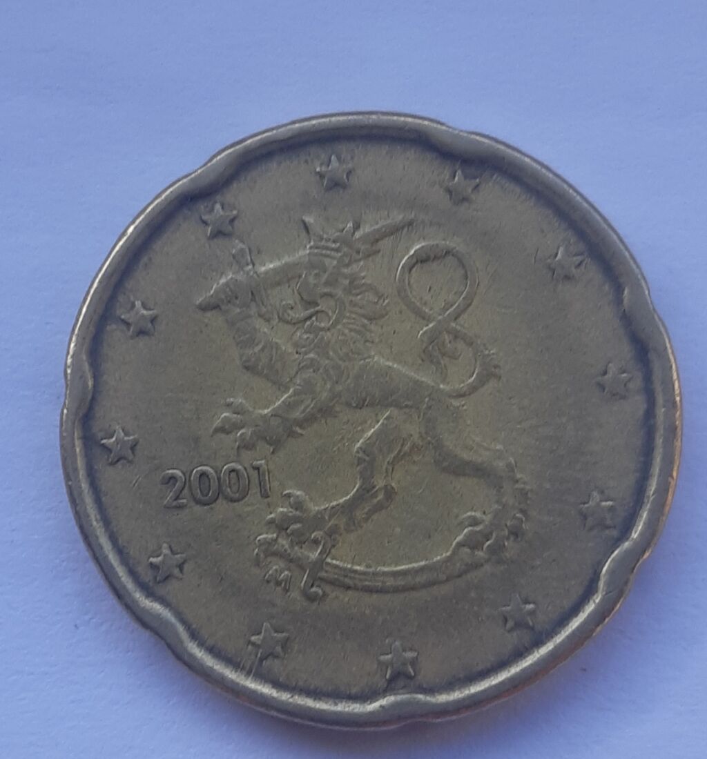 Finska kovanica od 20 euro centi – godina 2001. - Nominala: 20 euro